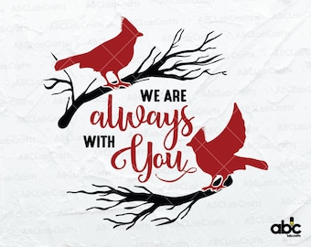 Memorial Svg File Cardinal on Branch Svg Cardinal Svg - Etsy
