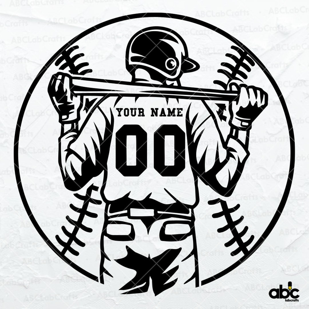 Baseball Player Svg File | Personalized Name Svg| Baseball Team Svg ...