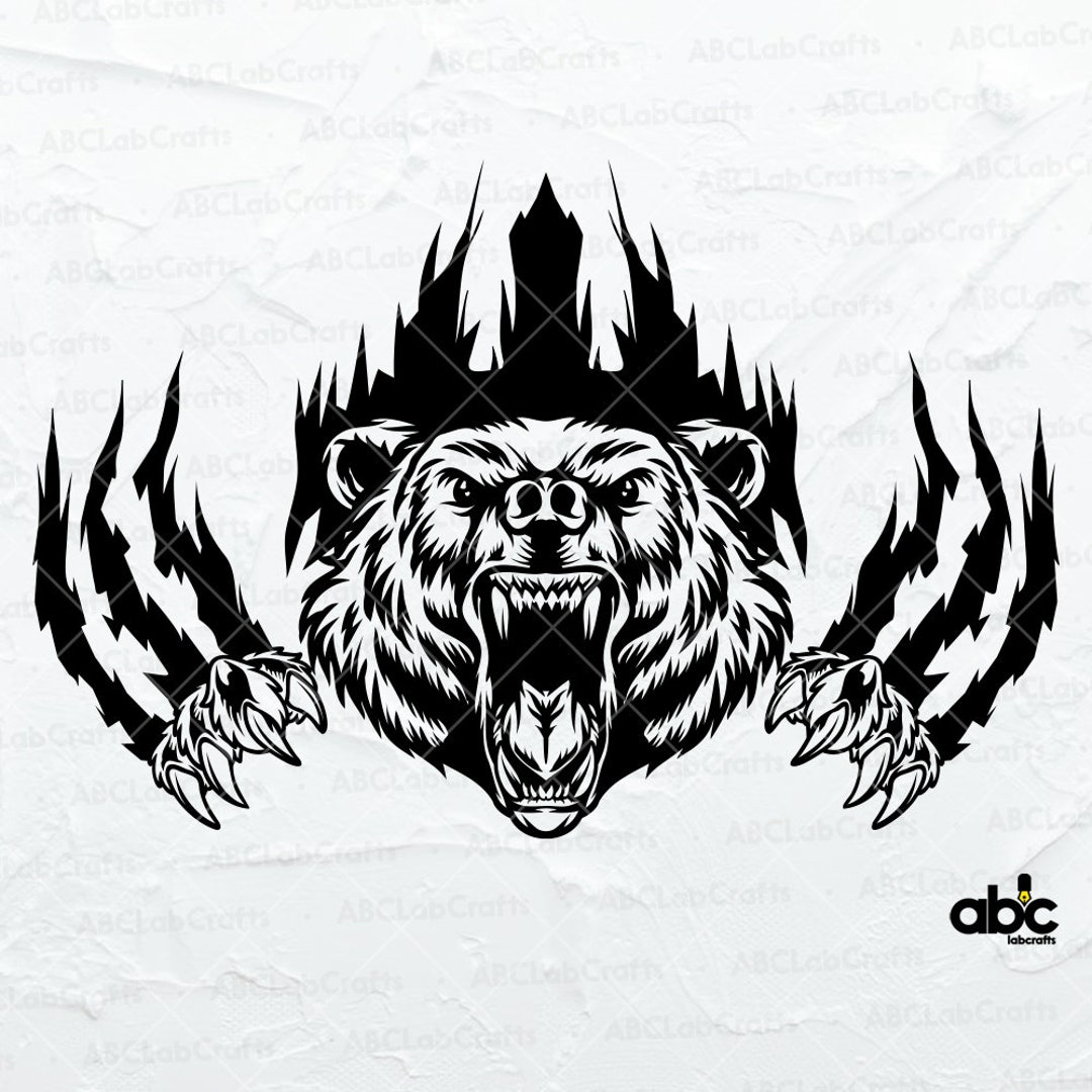 Bear Claws Scratch Svg File | Bear Roar Svg | Scratch Grizzly Bear Svg ...