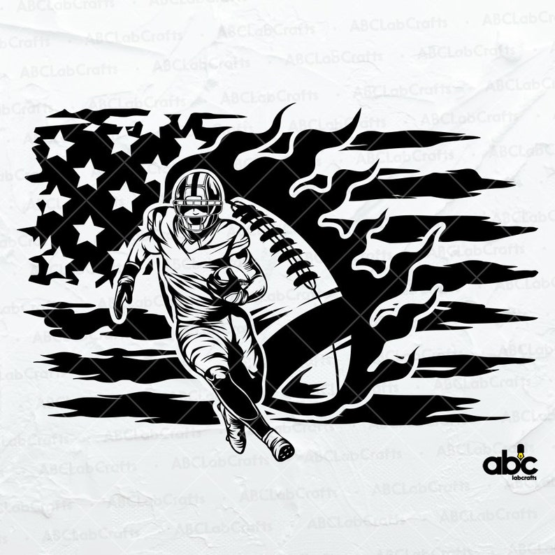 US Football Player Svg File Football Svg Football Son Svg - Etsy