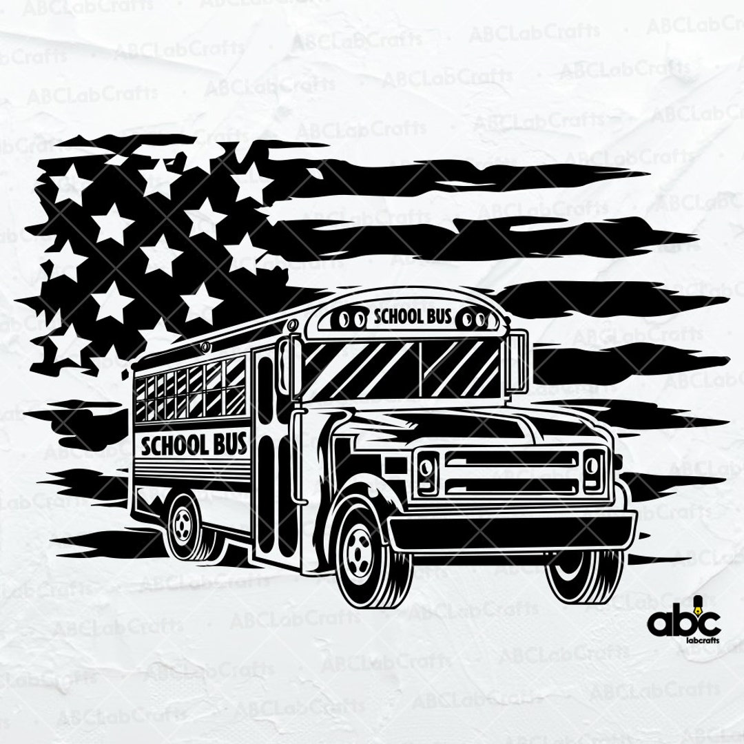 US School Bus Svg File | Yellow Bus Svg | Student Transport Svg ...