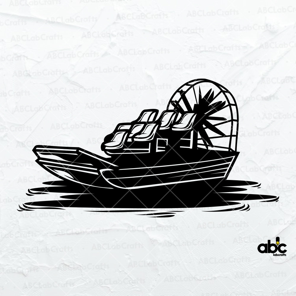 Airboat Svg File Sea Life Svg Airboat Shirt Lake Life - Etsy Hong Kong