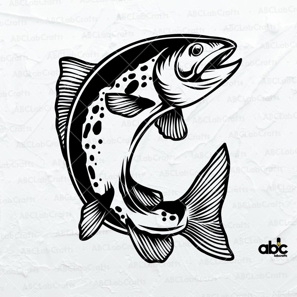 Trout Fish Svg File Trout Fish Png Fishing Svg Lake Fishing Svg River ...