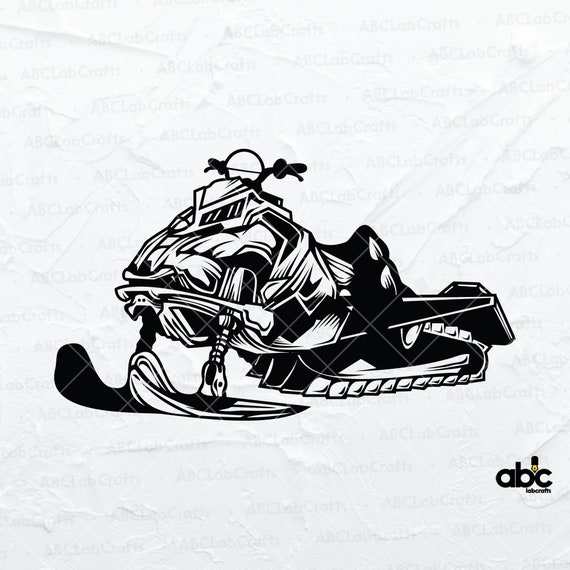 Clipart Snowmobiling Snowmobile Jump SVG | Snowmobiler SVG | Winter