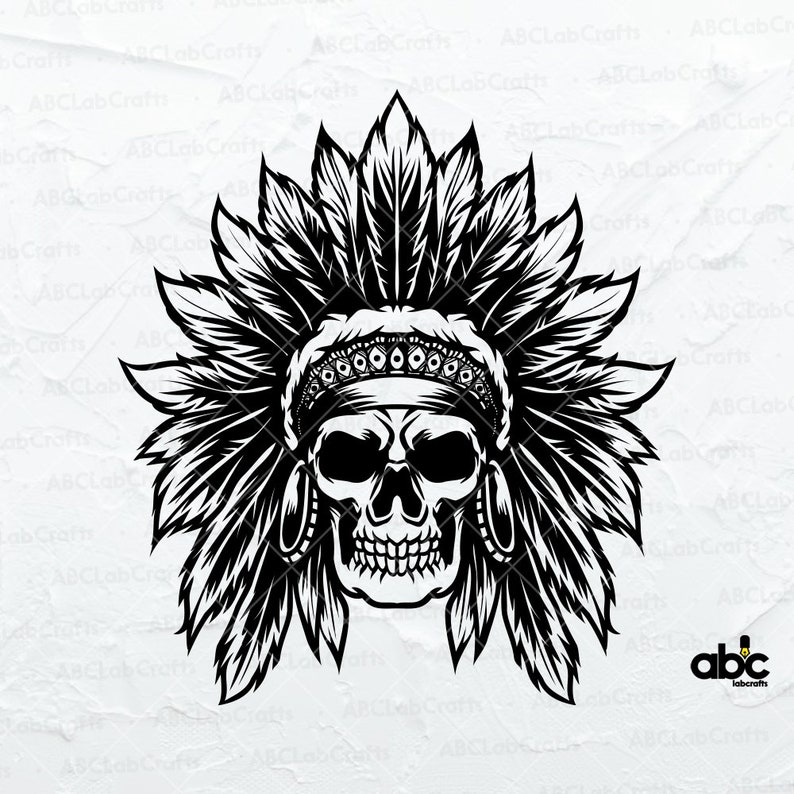 Indian Skull Native American Svg File Boho Decor Teepee - Etsy