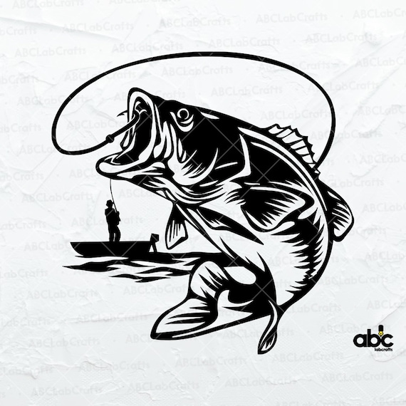 Bass Svg File Large Mouth Bass Svg Bass Fishing Shirt - Etsy