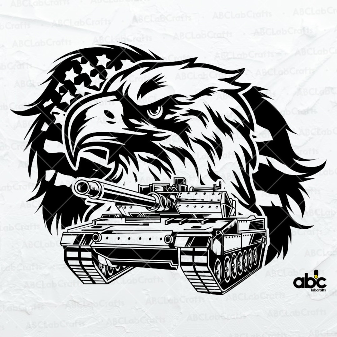 US Eagle Military Tank Svg File | Veteran Soldier Svg | United States ...
