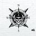 Pirate Compass Svg File Skull Compass Svg Nautical Svg Compass Rose Svg ...