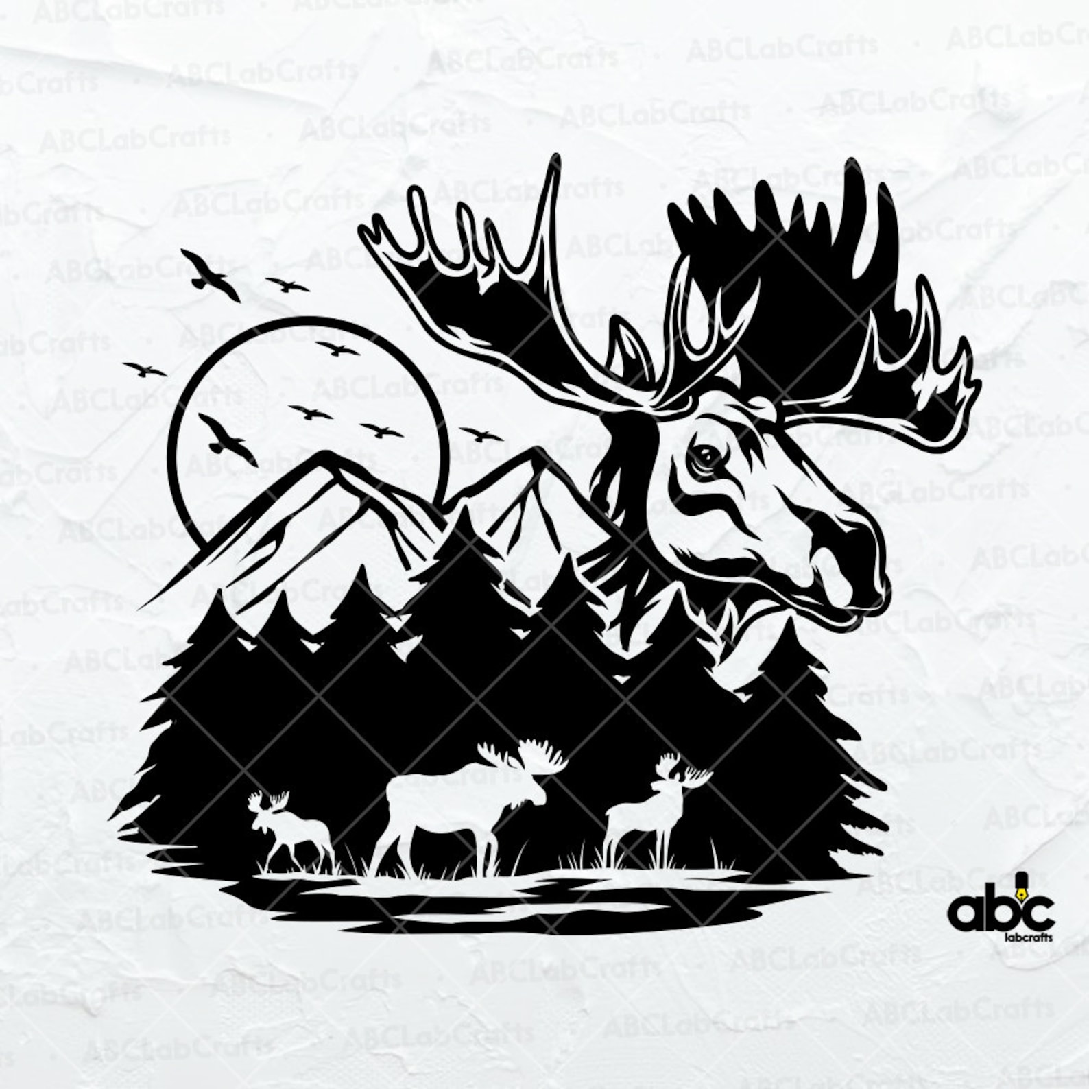 Moose Svg File | Moose Shirt Design | Moose Clipart | Moose Svg ...