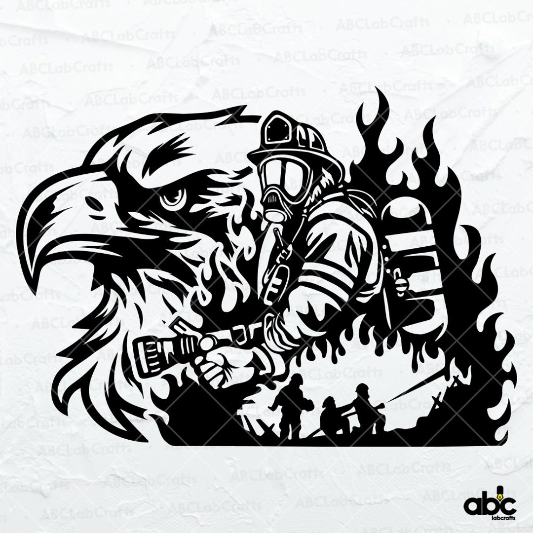 Eagle Fire Fighter Svg File | Fireman Svg | Fireman Dad Svg | Rescue ...