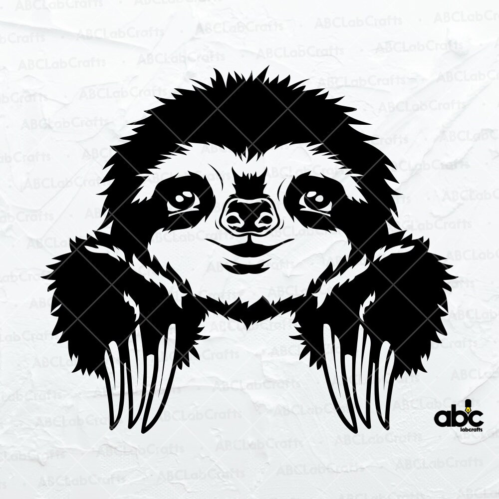 Cute Sloth Svg File Sloth Clipart Baby Sloth Svg Animal - Etsy