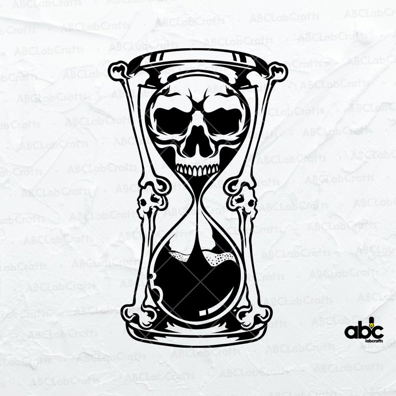 Skull Hour Glass Svg File Death Timer Svg Time Counter - Etsy