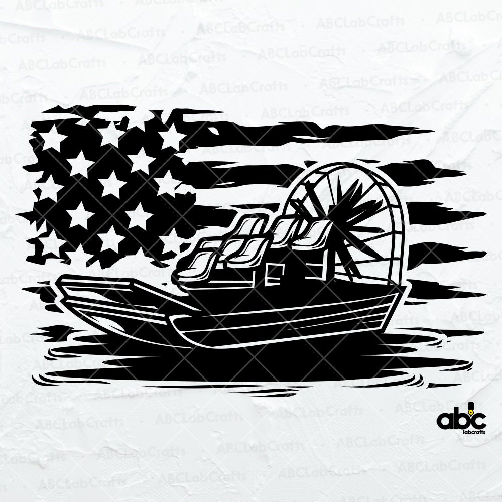 US Airboat Svg File Lake Life Svg River Life US Airboat - Etsy Canada