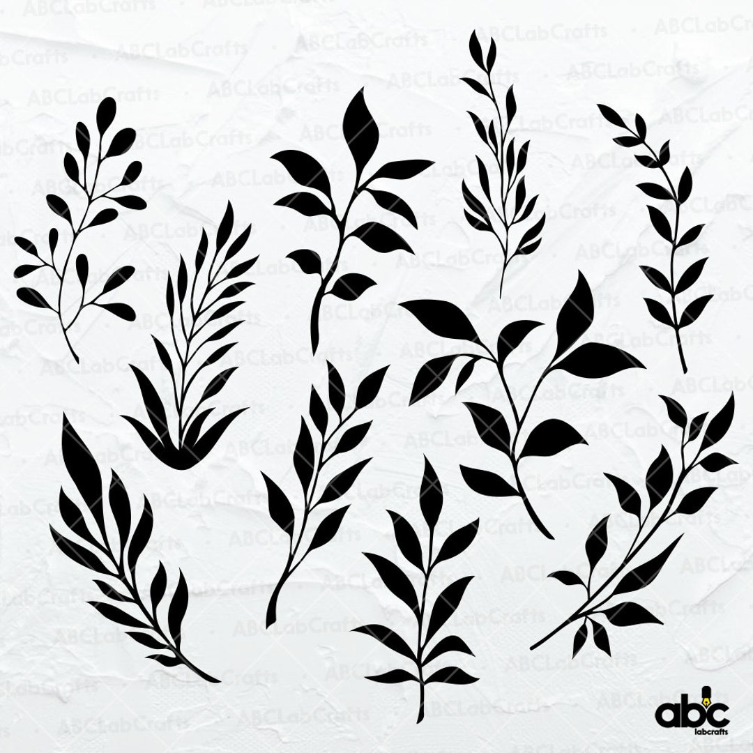 Leaves Svg Bundle | Leaves Clipart | Drawn Leaves Svg | Botanical ...