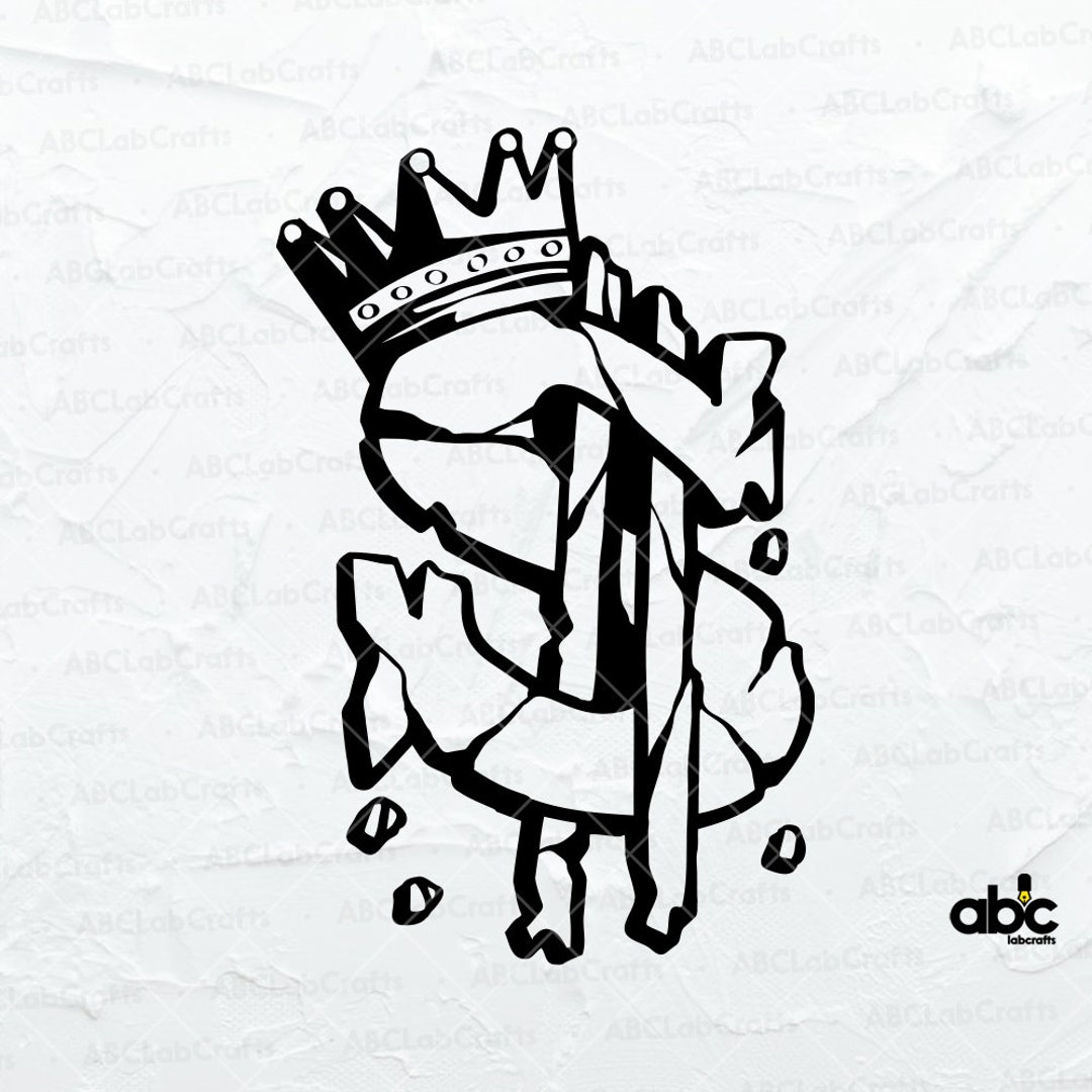 Dollar King Svg File | Dollar Svg| Money Sign Cutfile | Hipster Jpg ...