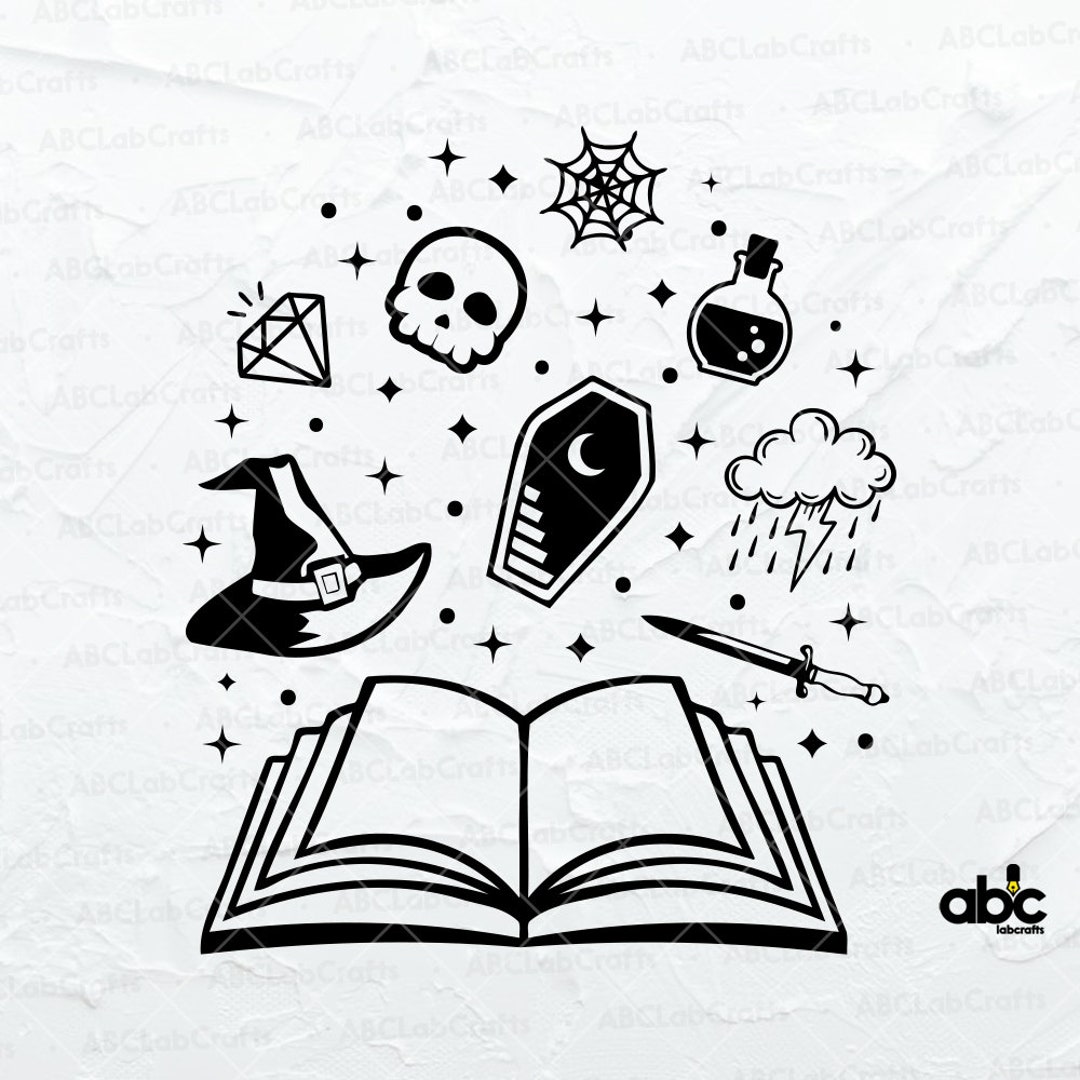 Magical Books Svg File | Mystical Svg | Book Lover Svg | Librarian Svg ...