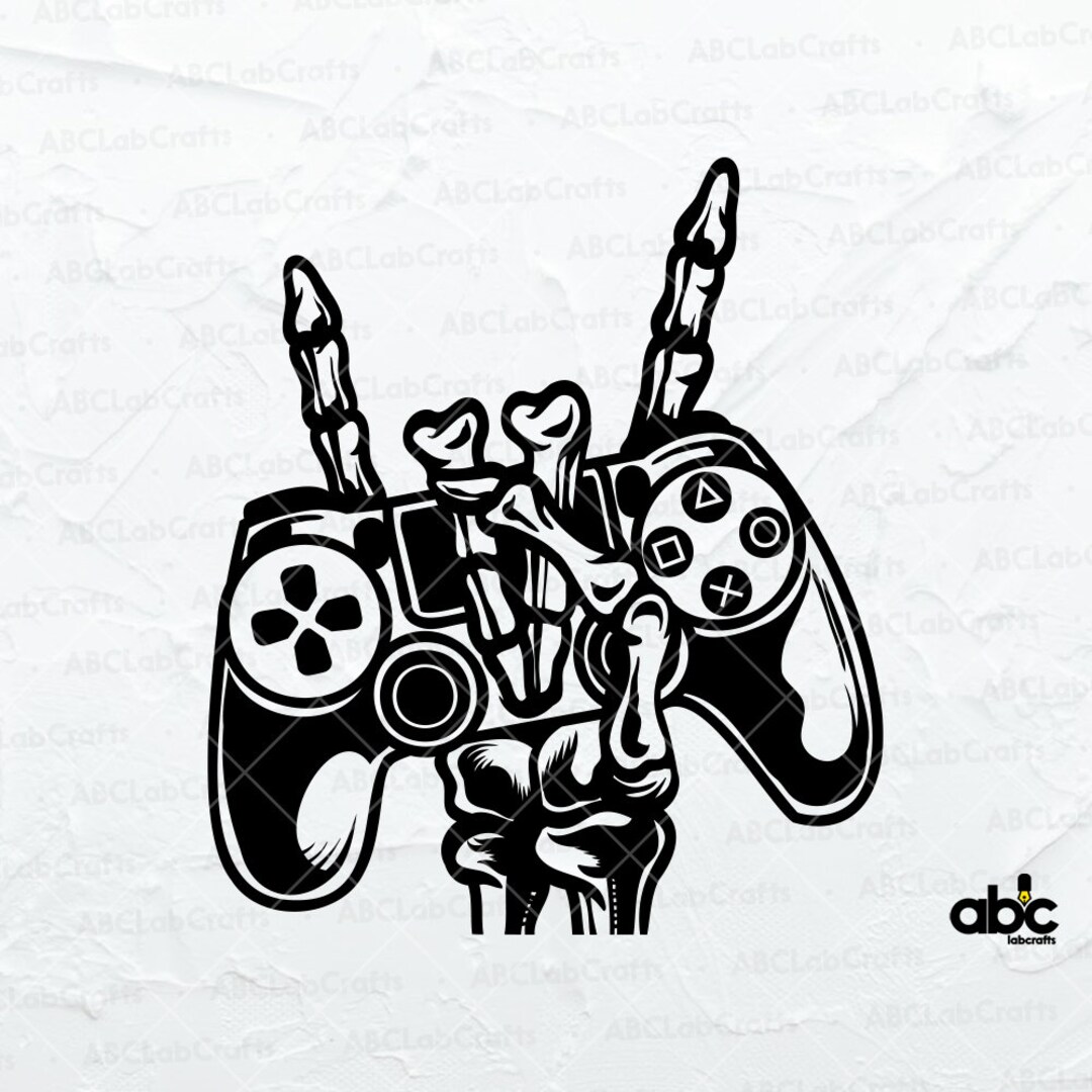 Gamer Skeleton Svg | Gaming Svg | Gamer Png | Playstation Svg ...