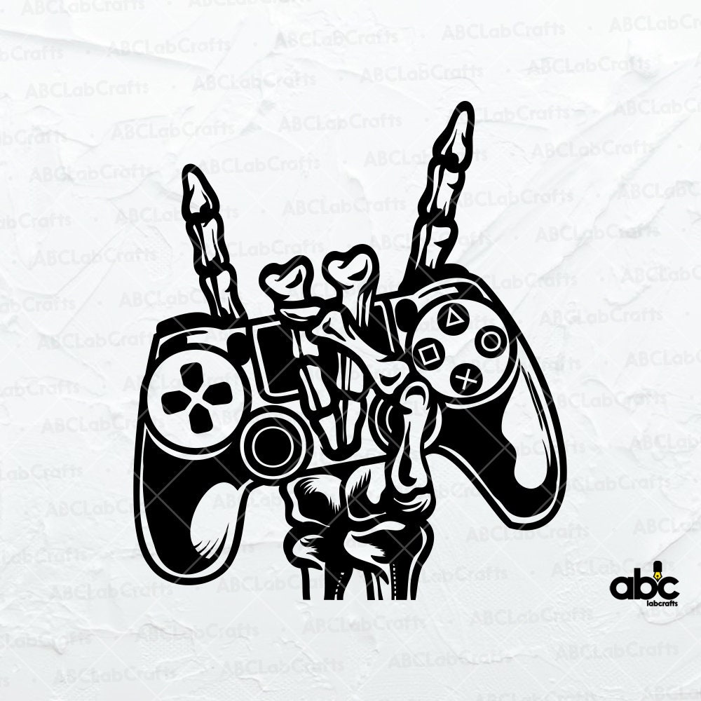 Gamer Skeleton Svg Gaming Svg Gamer Png Playstation Svg | Etsy Canada