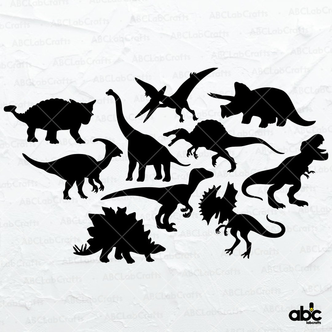 Dinosaur Svg Bundle | Dinosaur Clipart | Dinosaur Silhouette | Dinosaur ...