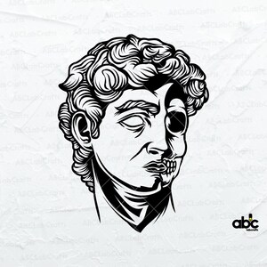 David Skull Svg File | Greek Statue Svg | Skull Svg | Statue ...