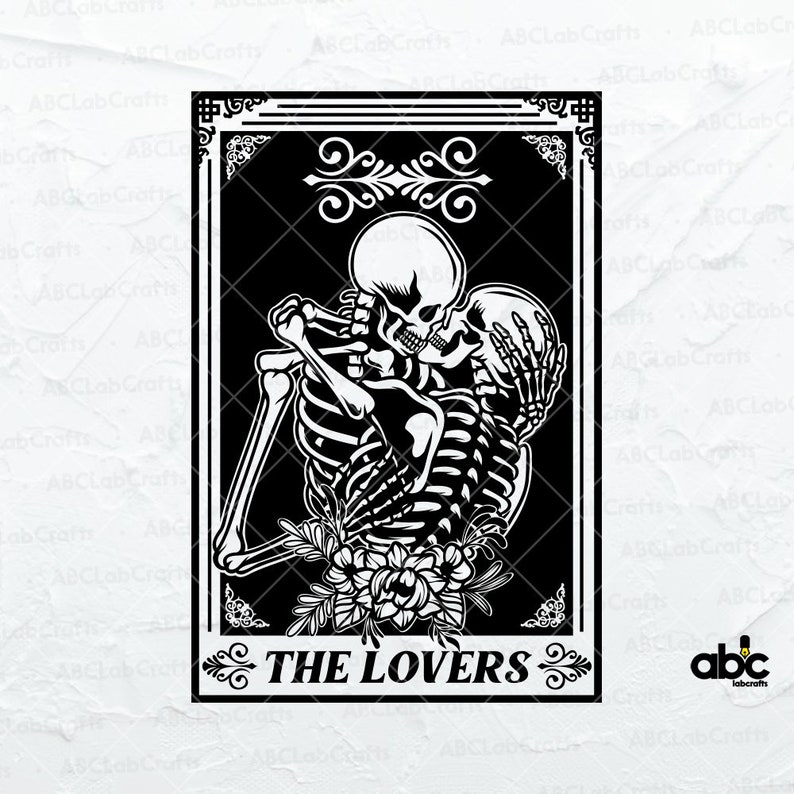 The Skeleton Lovers Svg File Love Svg Skeleton Love Tarot - Etsy