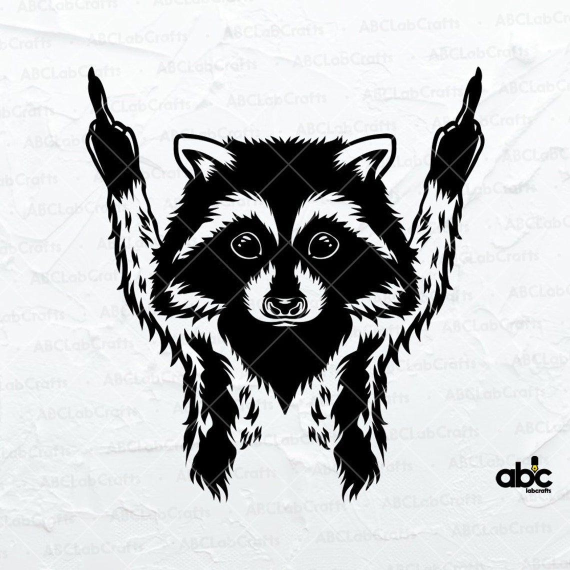 Raccoon Svg File Scavenger Animal Clipart Animal on Middle - Etsy
