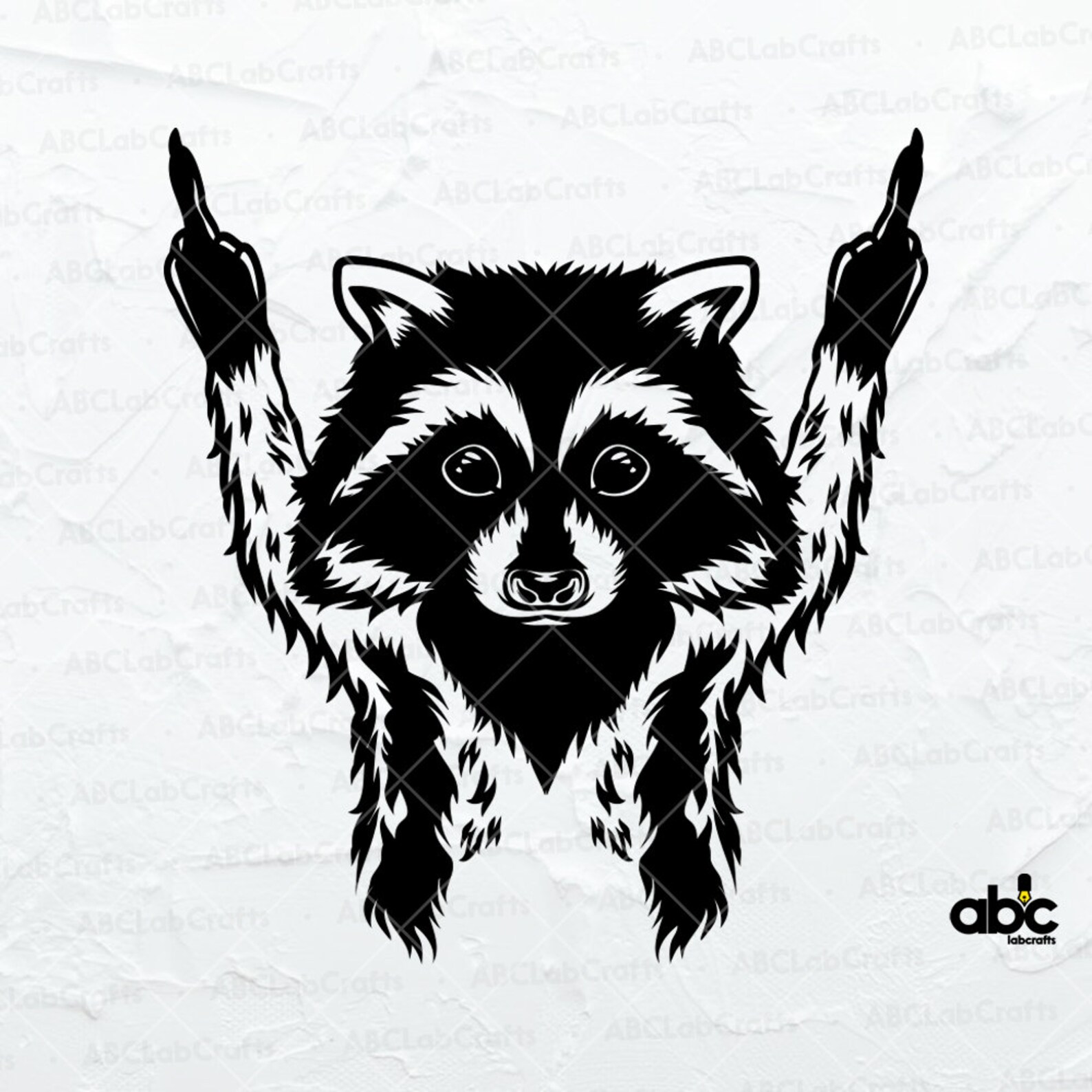 Raccoon Svg File Scavenger Animal Clipart Animal on Middle - Etsy