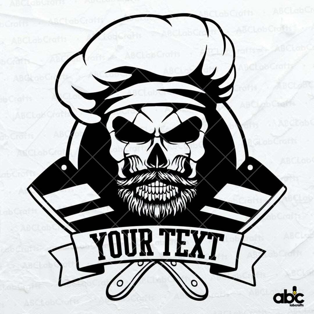 Chef Skull Svg File | Grill Master Svg | Chef Svg| Chef Skull Clipart ...
