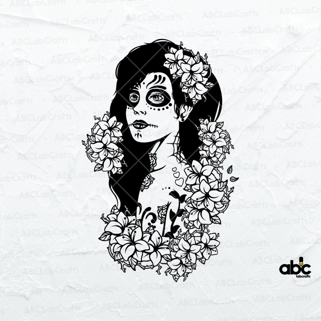 Lady Dead Svg File | Sugar Skull Svg | La Muerta Svg | Catrina Svg ...
