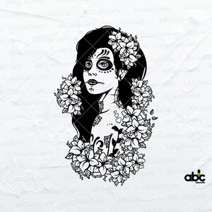 Lady Dead Svg File | Sugar Skull Svg | La Muerta Svg | Catrina Svg ...