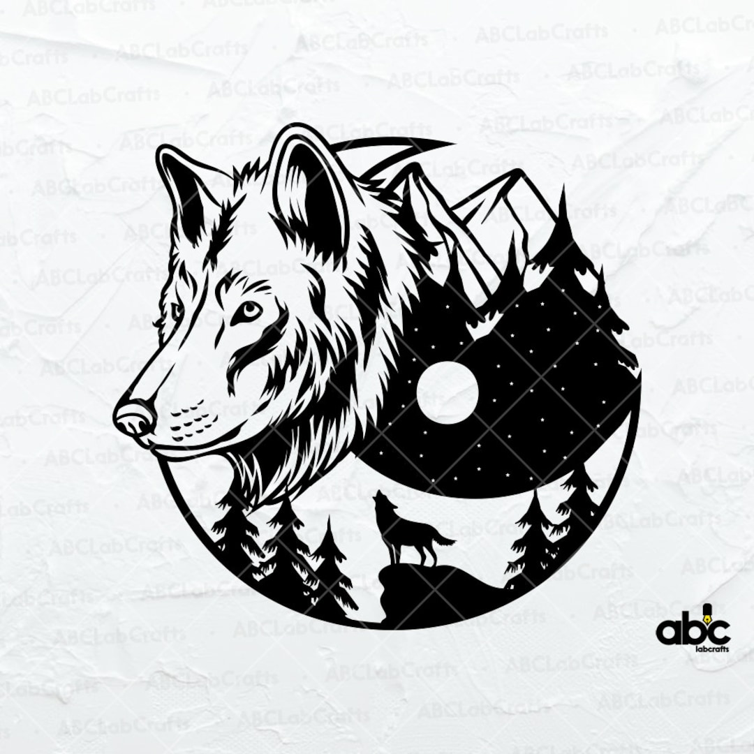 Wolf Svg File | Wild Wolf Svg | Wild Wolf Png | Wild Animal Svg | Wolf ...