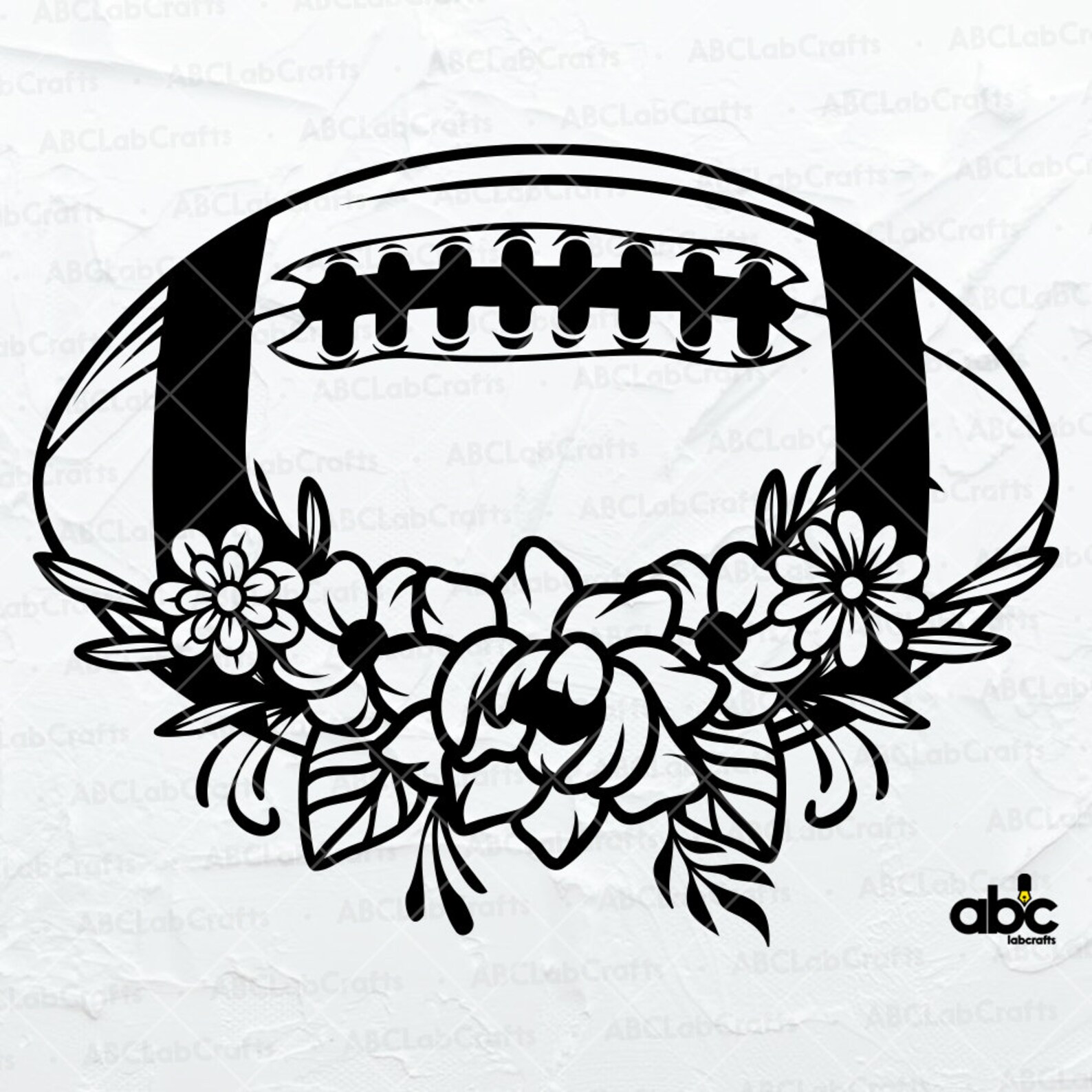 Floral Football Svg File | Football Svg | Floral Pigskin Ball Svg ...