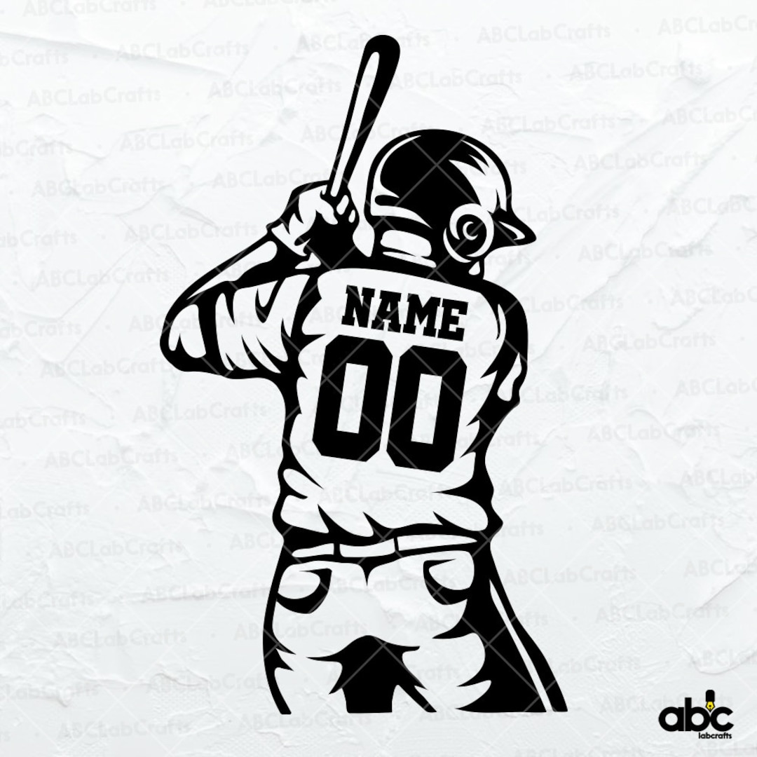 Baseball Player Svg File | Personalized Name Svg | Baseball Team Svg ...