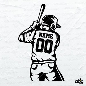 Baseball Player Svg File | Personalized Name Svg | Baseball Team Svg ...