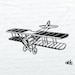 Biplane Svg File | Vintage Plane Svg | Single Prop Airplane Svg | Fly ...