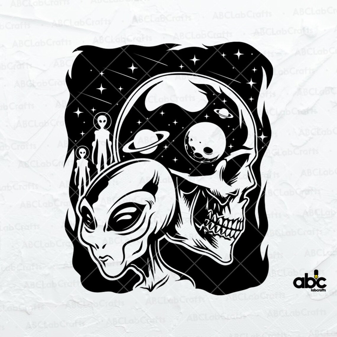 Skull Alien Svg File Galaxy Svg Alien Skull Shirt Skull - Etsy