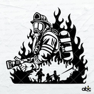 Fire Fighter Svg File | Fireman Svg | Firefighter Dad Svg | Rescue Svg ...