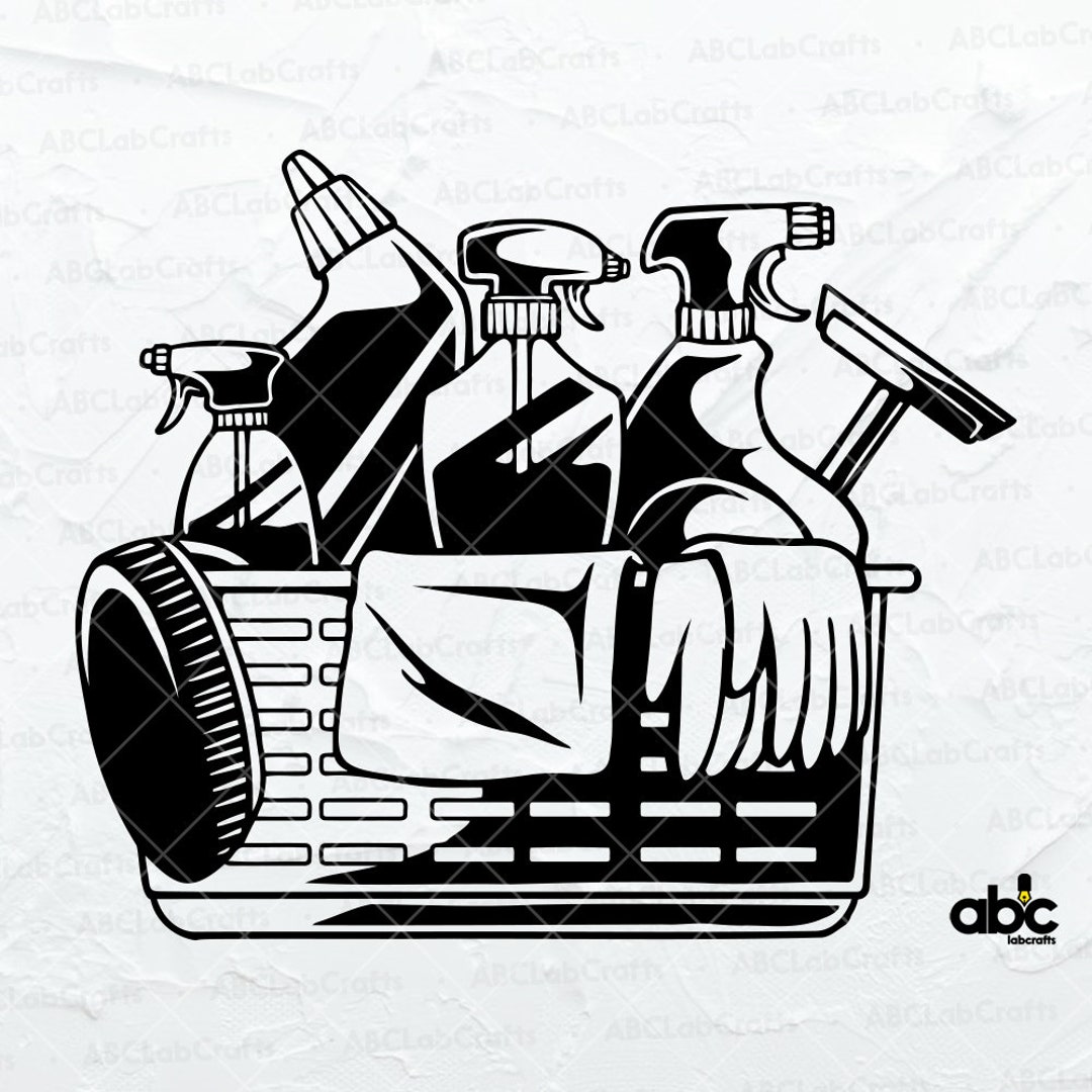 Cleaning Tools Svg File | Laundry Cleaning Service Svg | Cleaning ...