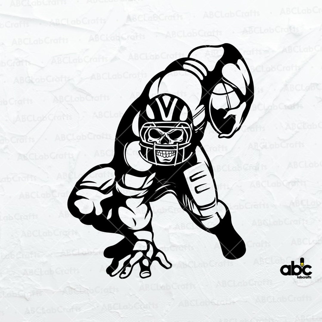 Skeleton Football Player Svg File | Skull Svg | Football Player Svg ...