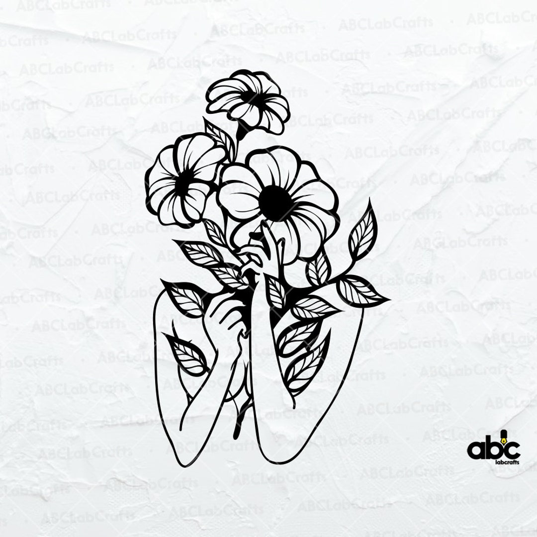 Floral Woman Svg File | Floral Body Svg | Floral Woman Clipart | Floral ...