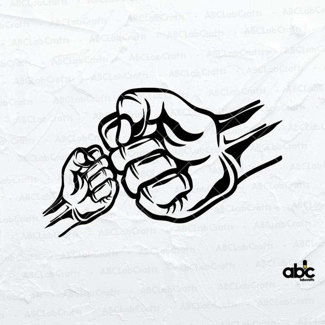 Fist Bump Svg File | Father's Day Svg | Dad and Baby Fist Bump Svg ...