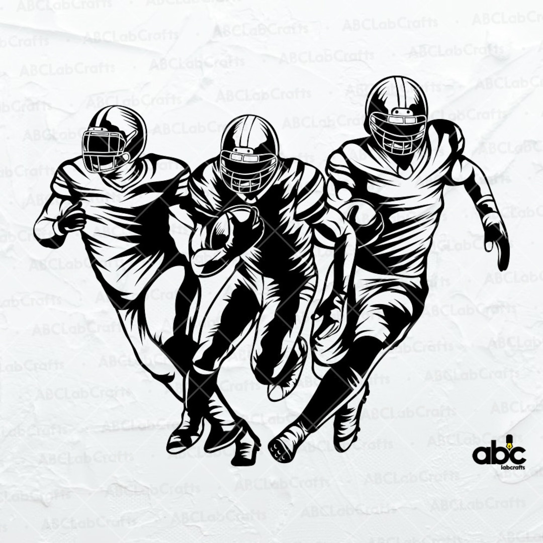 Football Players Svg File | Football Svg | Football Png | Football ...