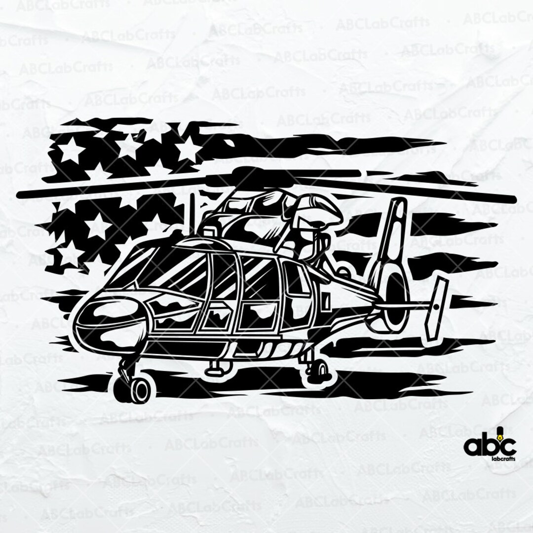 US Black Hawk Helicopter Svg File | Army Military Svg | Helicopter Svg ...