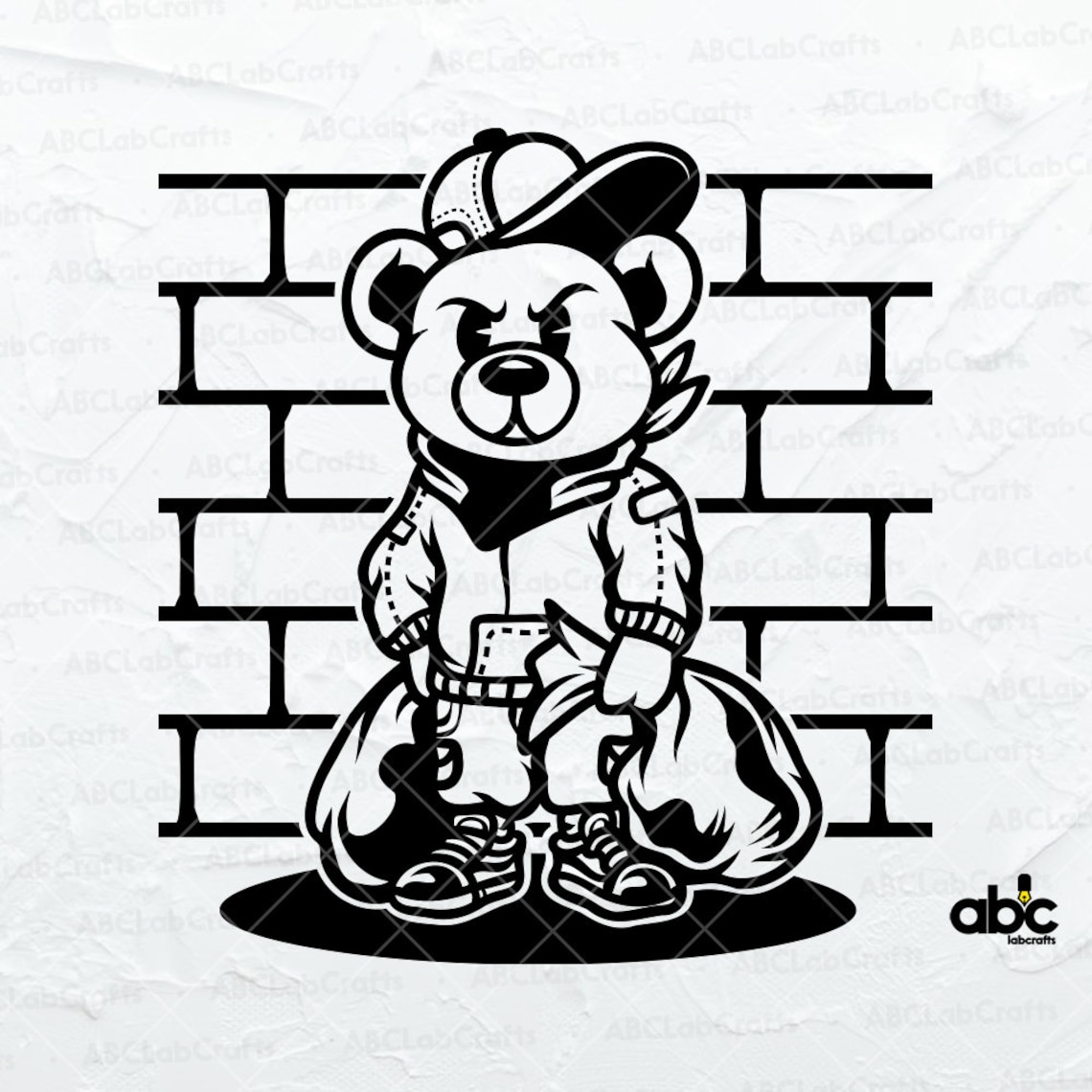 Teddy the Gangster Svg File Mafia Bear Stencil Cool Teddy - Etsy