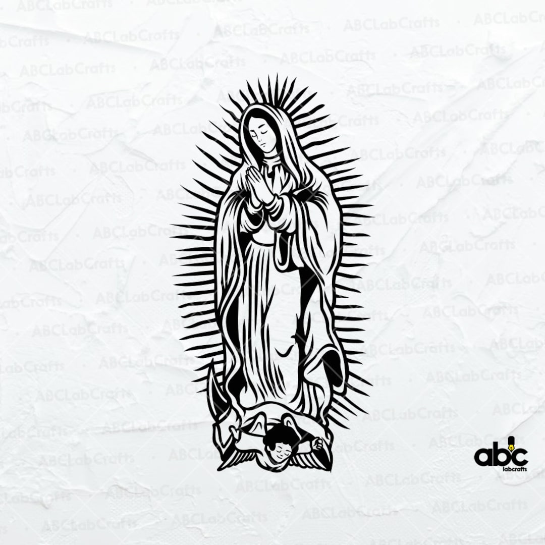 Virgin Mary Svg | Mother Mary Illustration | Mary Mother of God ...