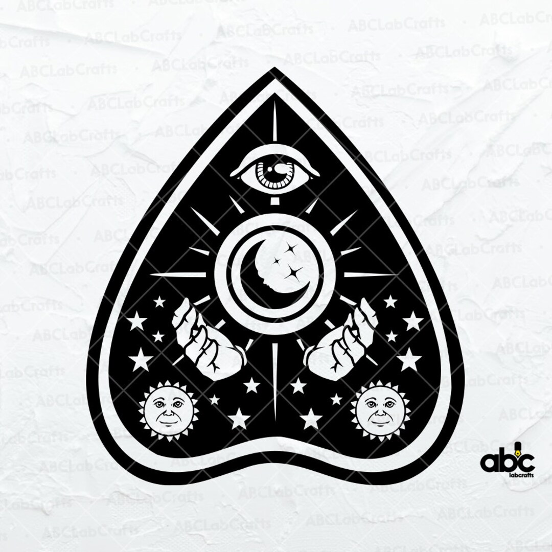 Ouija Planchette Svg File | Halloween Ouija Spirit Board Game | Talking ...