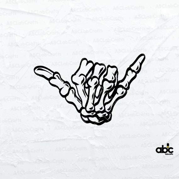 Skeleton Shaka Hand Svg File Skeleton Hand Svg Shaka Sign - Etsy