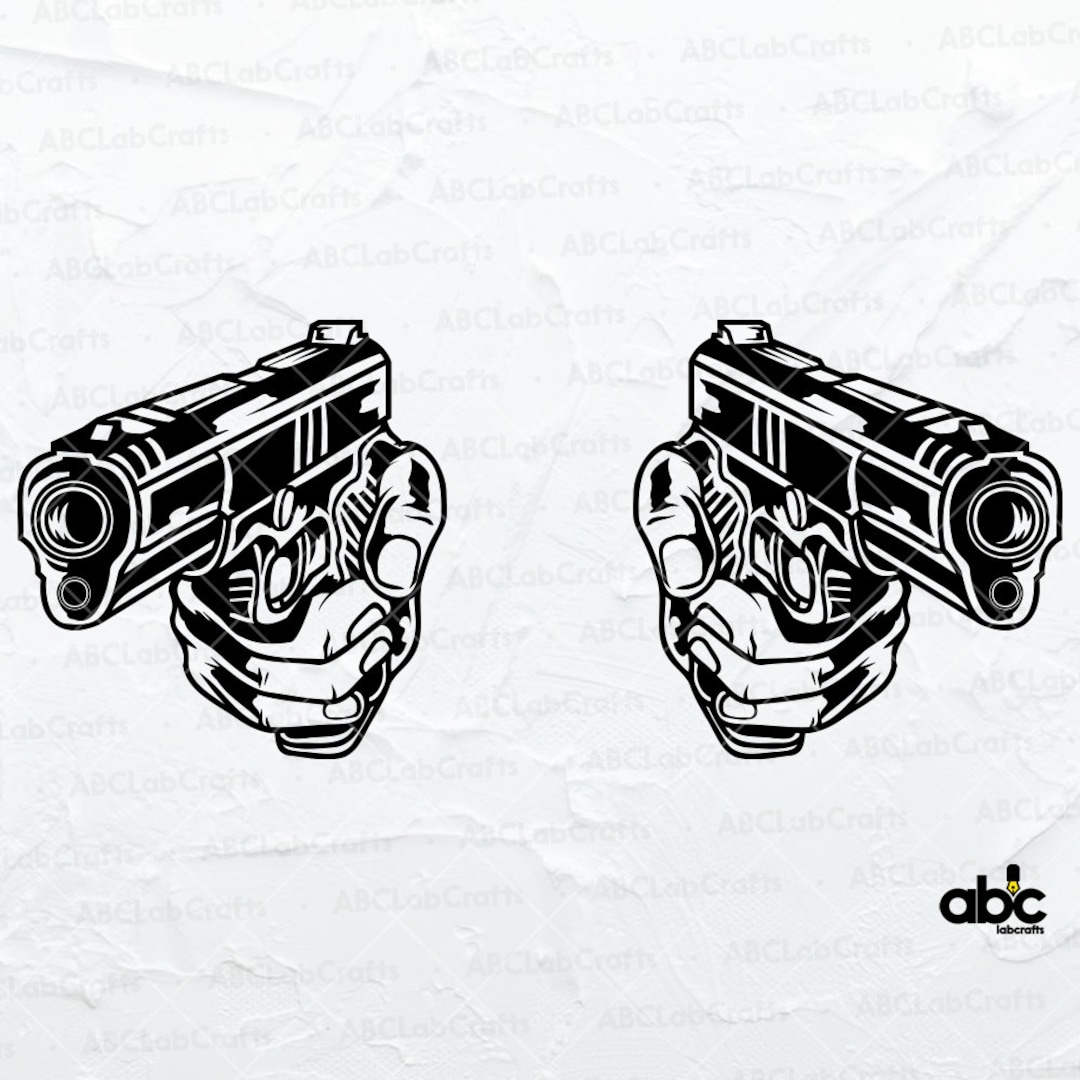 Gunpoint Svg File Pistol Svg Handgun Svg Gun Svg Weapon Firearm Kill ...