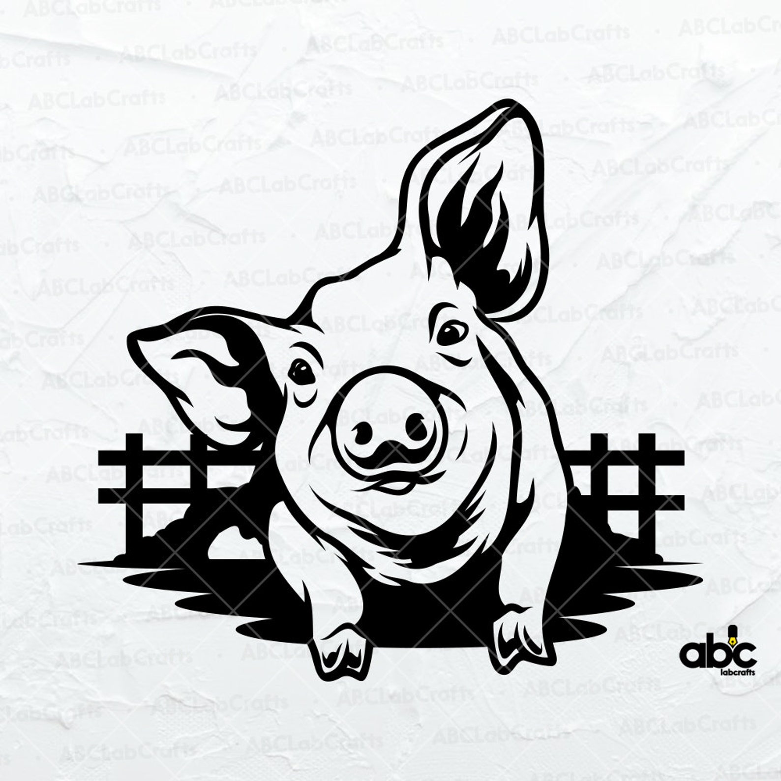 Pig Scene Svg File Farm Animal Svg Farm Life Svg Pig - Etsy UK