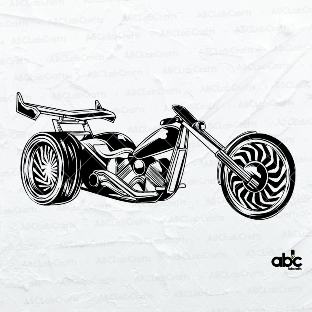 Trike Motorcycle Svg File | Trike Motorcycle Png | Motorcycle Svg ...